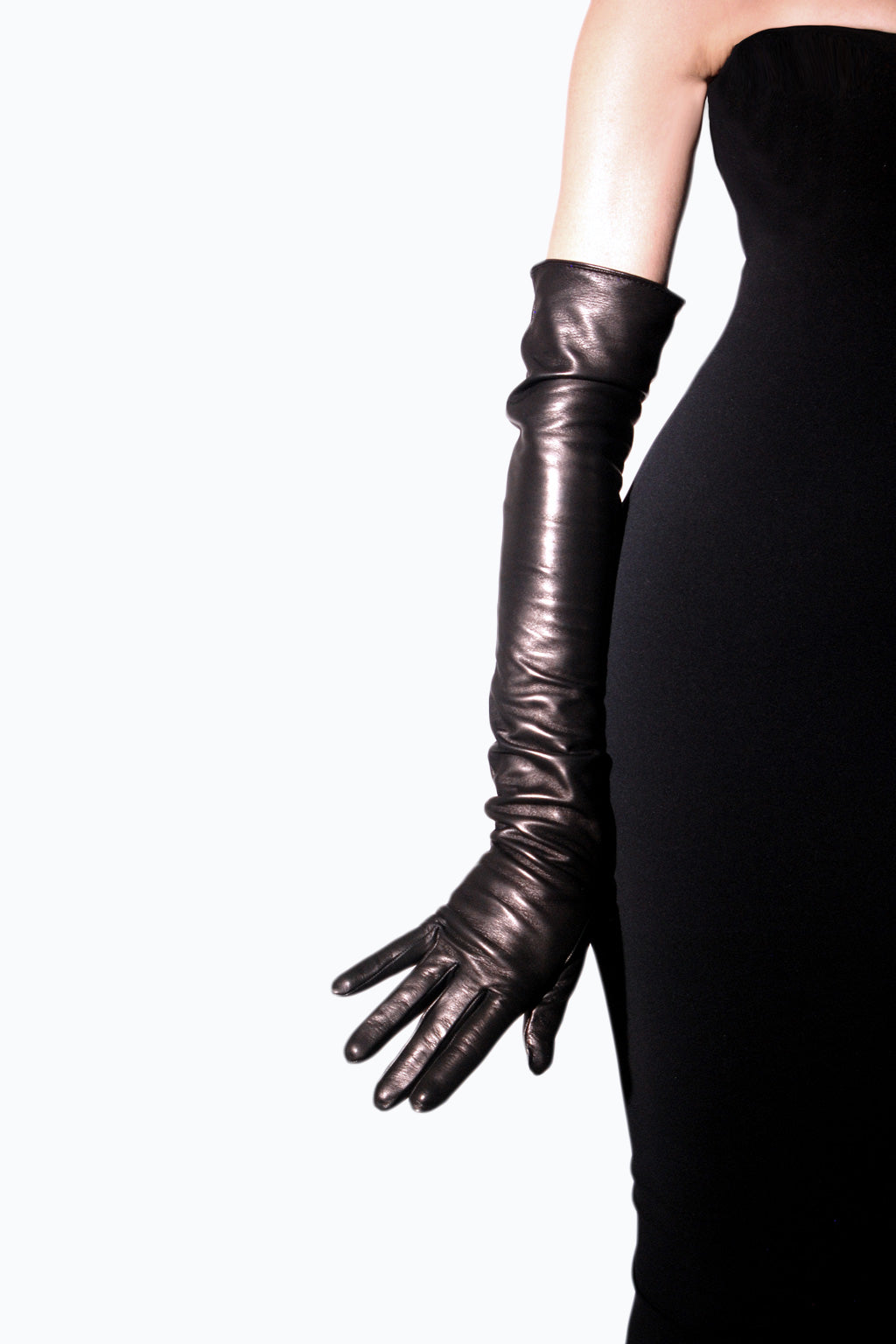 LONG OPERA LEATHER GLOVES WITH CASHMERE LINING by INES – Ines Gloves